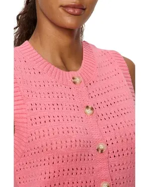 Sanctuary Sleeveless Openwork Cardigan