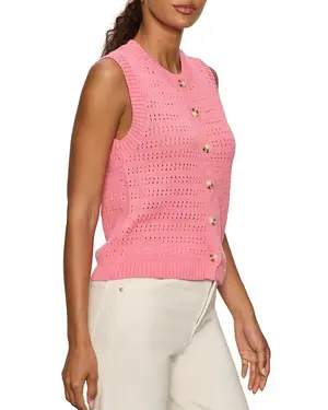 Sanctuary Sleeveless Openwork Cardigan