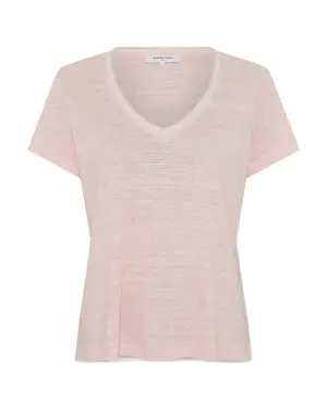 Gerard Darel Mirana Linen V Neck Top - Pink