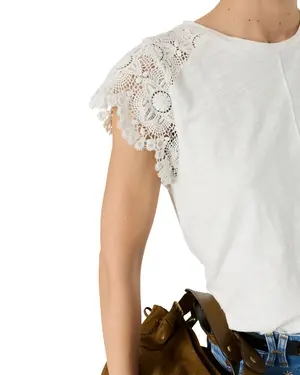 Gerard Darel Mishaelle Lace Sleeve Tee