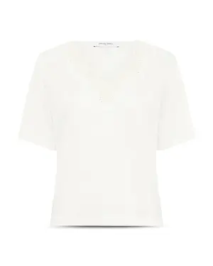 Gerard Darel Maevanelle Linen Tee - Ecru