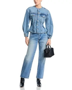 FRAME The Essential High-rise Straight Jeans - Rapture