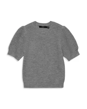 Vero Moda Vmgenius Short Sleeve Pullover Sweater - Medium Grey