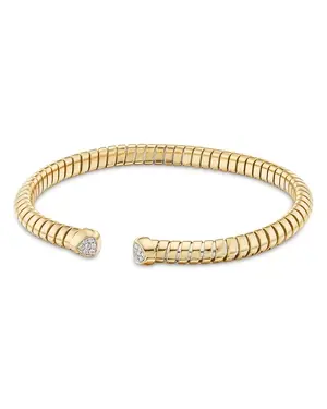 Marina B 18k Yellow Trisolina Diamond Bangle Bracelet