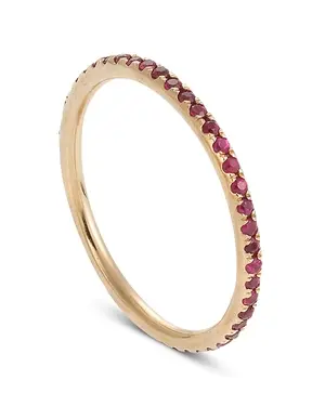 Ileana Makri 18k Ruby Eternity Ring - Rose Gold