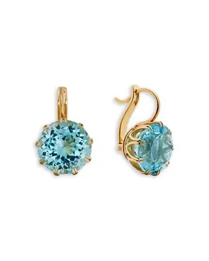 Ileana Makri 18k Blue Topaz Drop Earrings - Yellow Gold
