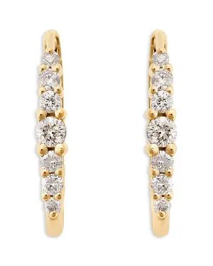 Ileana Makri 18k Champagne Diamond Hoop Earrings - Yellow Gold
