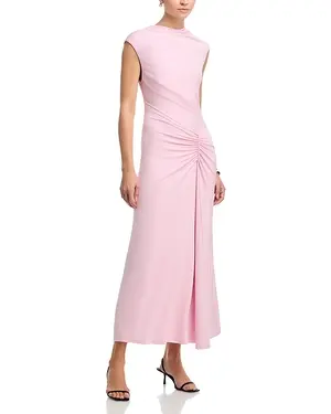 Simkhai Acacia Maxi Dress With Draping And Ruching - Tulip