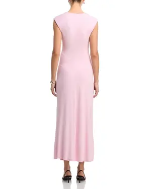 Simkhai Acacia Maxi Dress With Draping And Ruching - Tulip