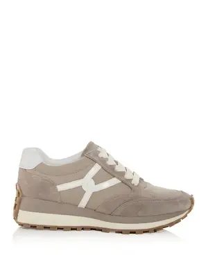 Veronica Beard Valentina Low Top Sneakers - Cobblestone