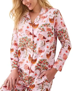 PRINTFRESH Print Fresh Hen House Long Pajama Set