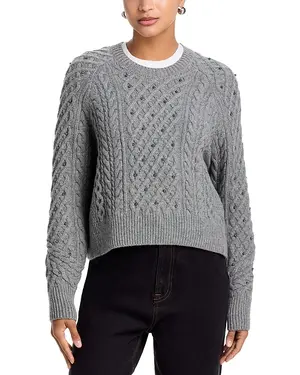 Rag & Bone Liz Beaded Wool Crewneck Sweater