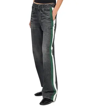 Rag & Bone Miramar Terry Track Pants - Washed Black/green