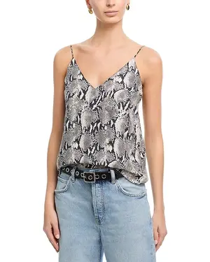 ANINE BING Ellen Python Top