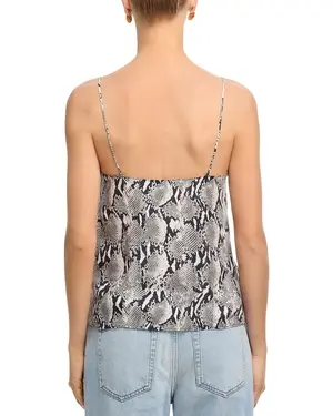 ANINE BING Ellen Python Top