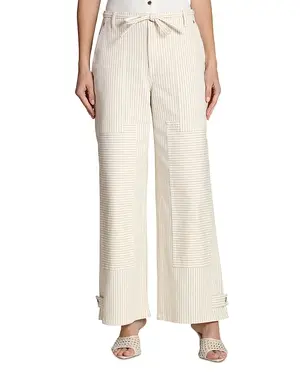 Avec Les Filles Patchwork Stripe Pants