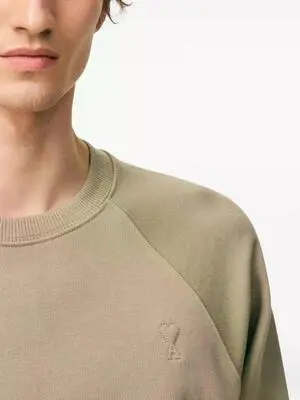 AMI Paris Embossed De Coeur Raglan Sweatshirt