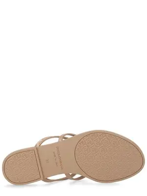 Dolce & Gabbana Slides With Logo - Beige