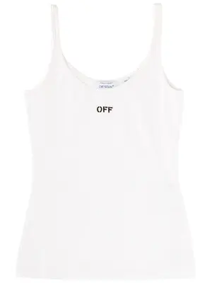 Off-White Logo Tank Top - White