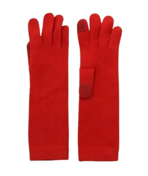 Portolano Cashmere Tech Gloves - Fire Red