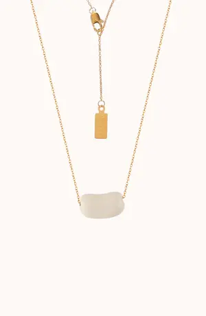 JOIANA JEWELRY Bean Pendant Necklace - Milk