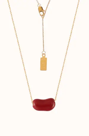 JOIANA JEWELRY Bean Pendant Necklace Red