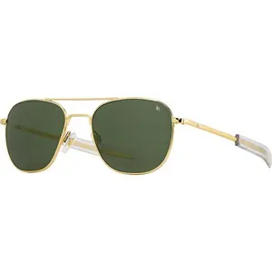 AMERICAN OPTICAL Original Pilot 57mm Aviator Sunglasses - Gold - Gnn