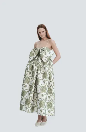 MADELINE MARIE Brocade Bow Gown