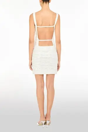 Jenny Packham Gigi Beaded Mini Dress - Ivory