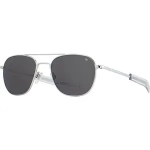 AMERICAN OPTICAL Original Pilot 52mm Aviator Sunglasses Non Polarized - Silver - Smg