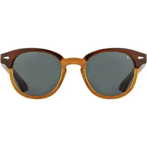 AMERICAN OPTICAL Times 47mm Round Sunglasses - Chestnut Sand - Gyn-p