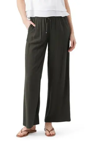 RIPE MATERNITY Wide Leg Tencel Pants - Olive