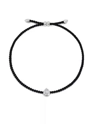 Monica Vinader Pear Diamond Cord Bracelet - Black