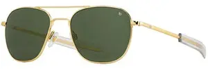 AMERICAN OPTICAL Original Pilot 55mm Aviator Sunglasses Polarized - Gold Gng-p