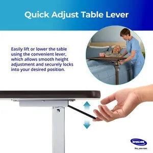 INVACARE Adjustable Medical Bedside Table With L-shaped Base