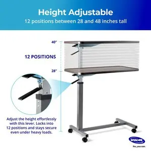 INVACARE Adjustable & Tilting Table Bed With Wheels And L-shaped Base