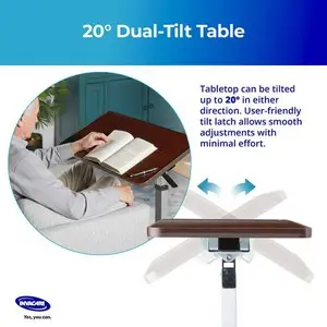 INVACARE Adjustable & Tilting Table Bed With Wheels And L-shaped Base