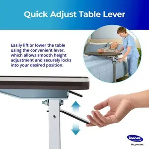 INVACARE Adjustable & Tilting Table Bed With Wheels And L-shaped Base