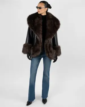 WeWoreWhat Cocoon Faux Fur Jacket