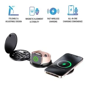 PURSONIC Sip & Charge 2-in-1 Mug Warmer + 5-in-1 Folding Charging Station