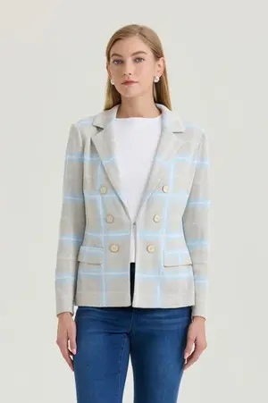 Ming Wang Notched Lapel Outerwear For Women