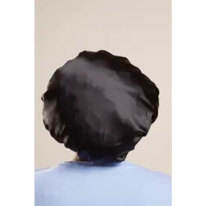 HELLO UPDO Silk Night Bonnet - Black
