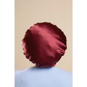 HELLO UPDO Silk Night Bonnet - Burgundy