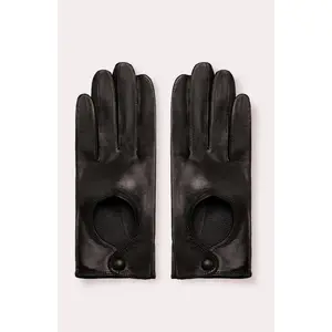 SEYMOURE Leather Driving Gloves Black