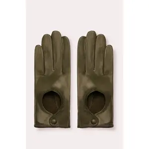 SEYMOURE Leather Driving Gloves - Verde