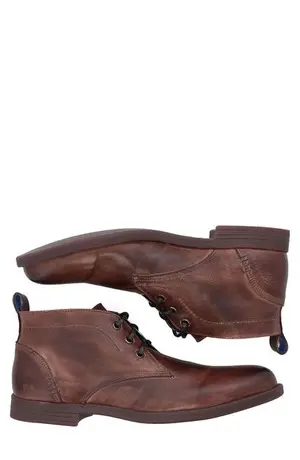 Bed Stu Illiad Plain Toe Lace-up Boots - Teak Rustic