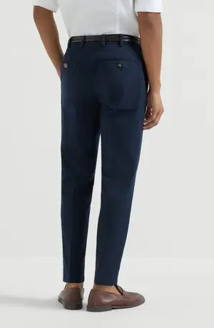Brunello Cucinelli Gabardine Trousers - Blue