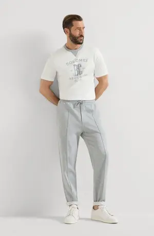 Brunello Cucinelli Double Cloth Trousers - Medium Grey