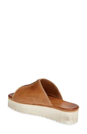 Bed Stu Fairlee Ii Platform Slide Sandal - Tan Rustic