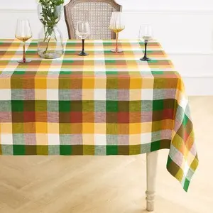 Solino Home Linen Tablecloth For Dining Table Fall Check